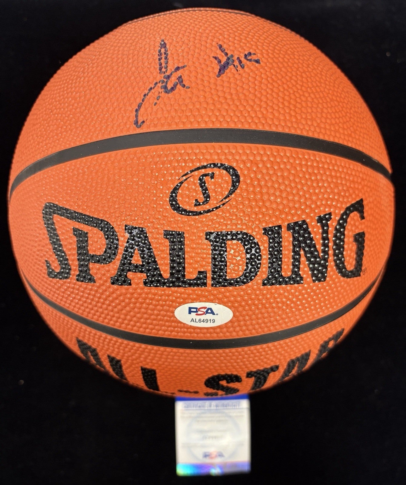Cj Mccollum Signed Spalding All Star Basketball Psa Washington Wizards