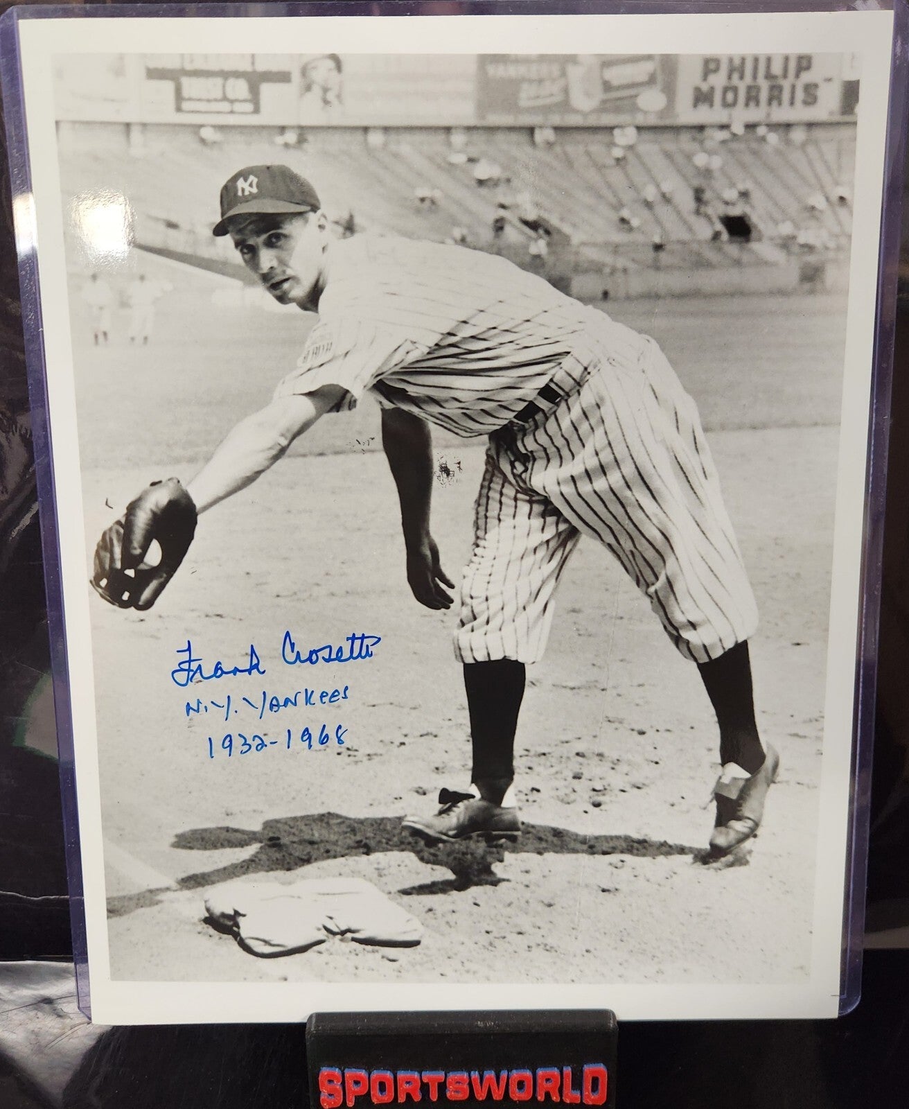 Frank Crosetti Signed Inscribed 8x10 Photo New York Yankees COA – Phil ...