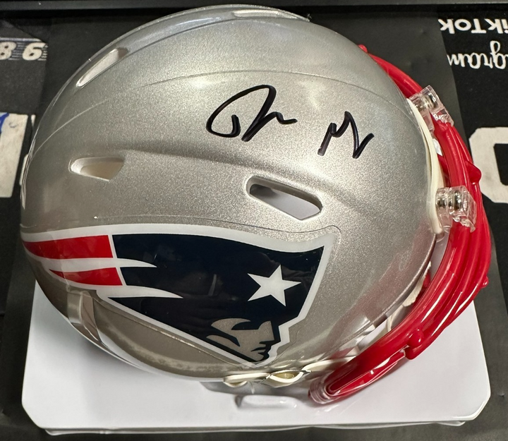 Drake Maye Autographed New England Patriots Mini Helmet Fanatics – Phil ...