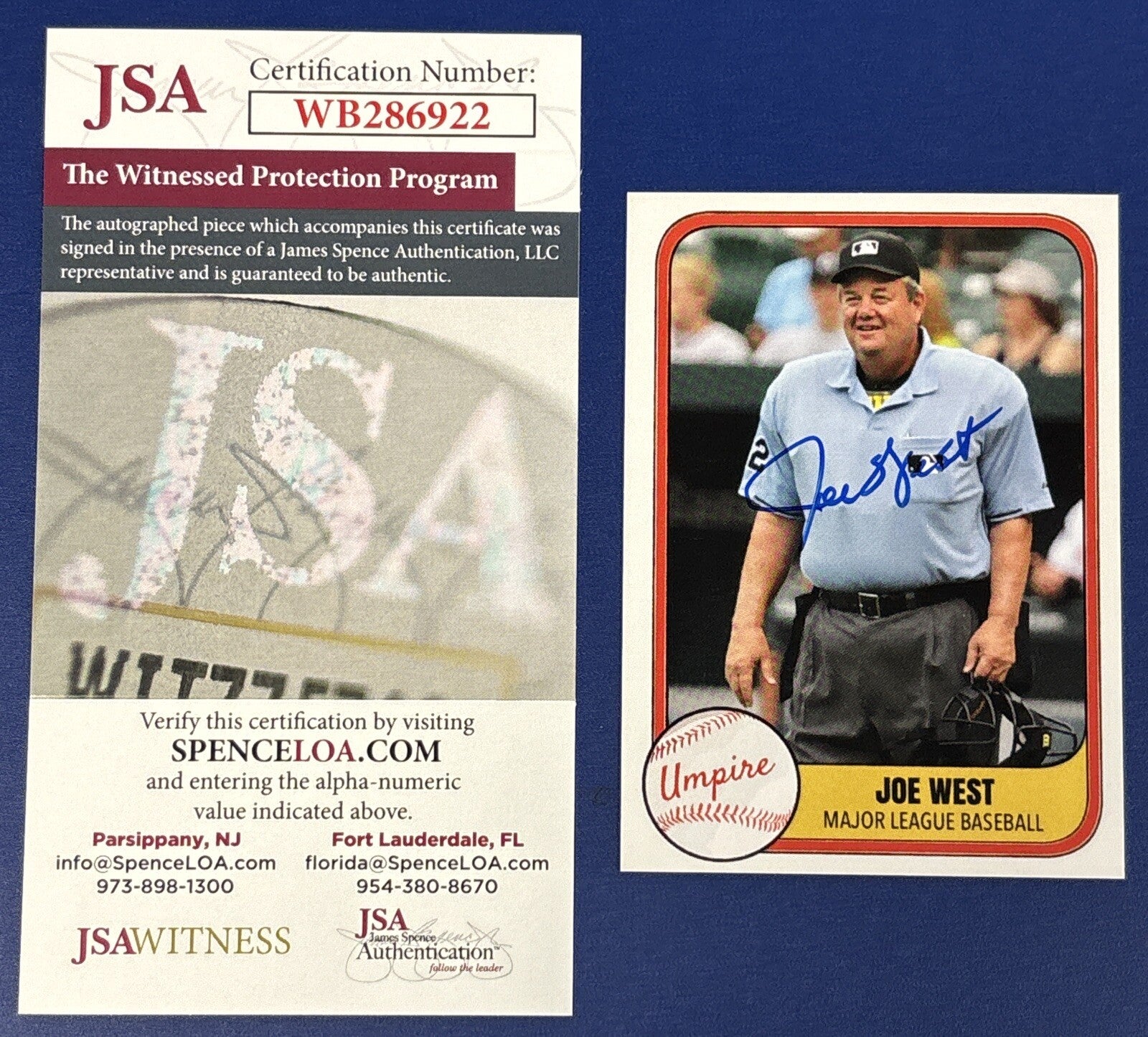 Joe West Signed Custom Made 1981 Fleer Card JSA COA Umpire – Phil and ...