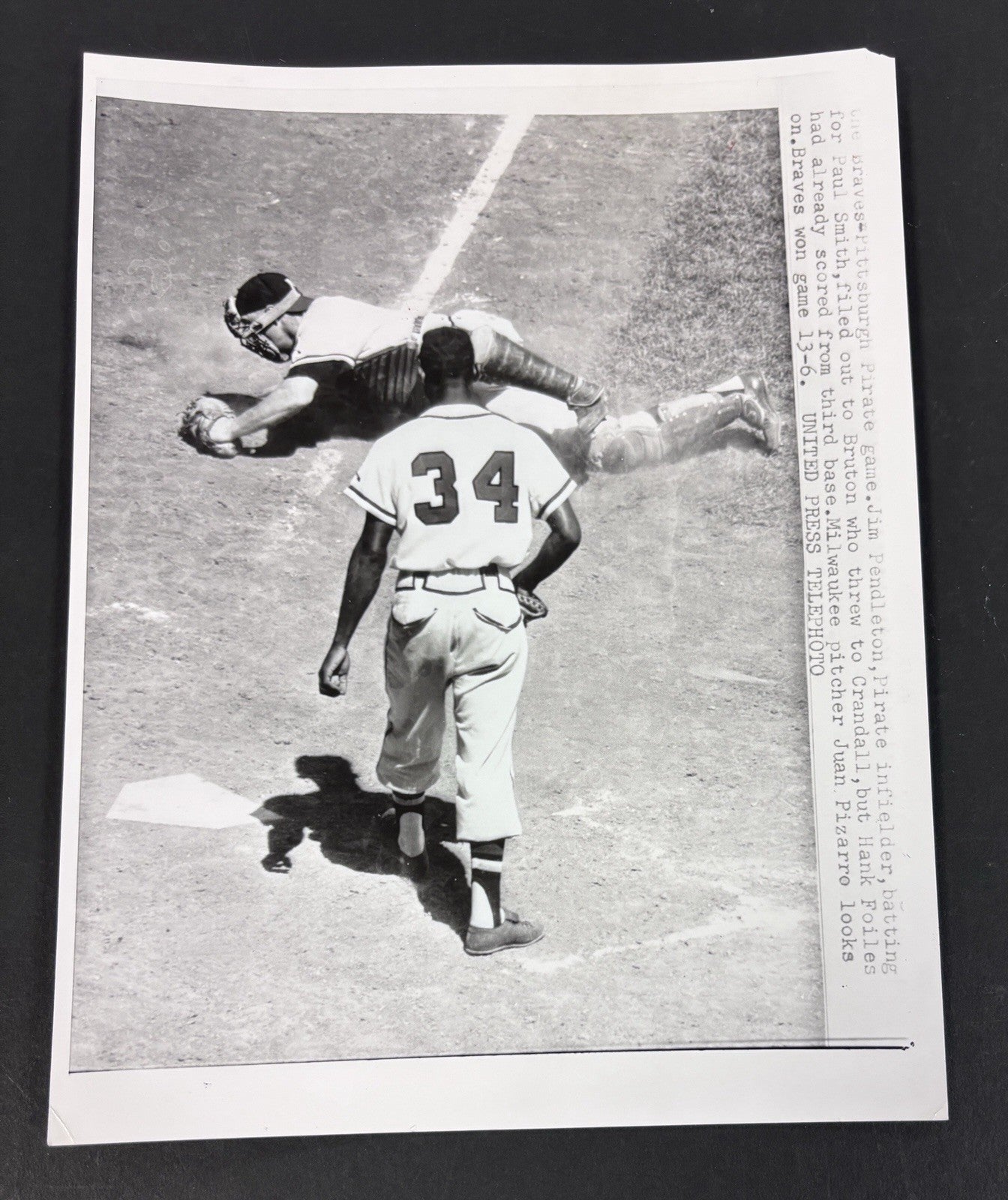 1950’s Original 7x9 Newspaper Wire Photo Juan Pizarre Milwaukee Braves ...
