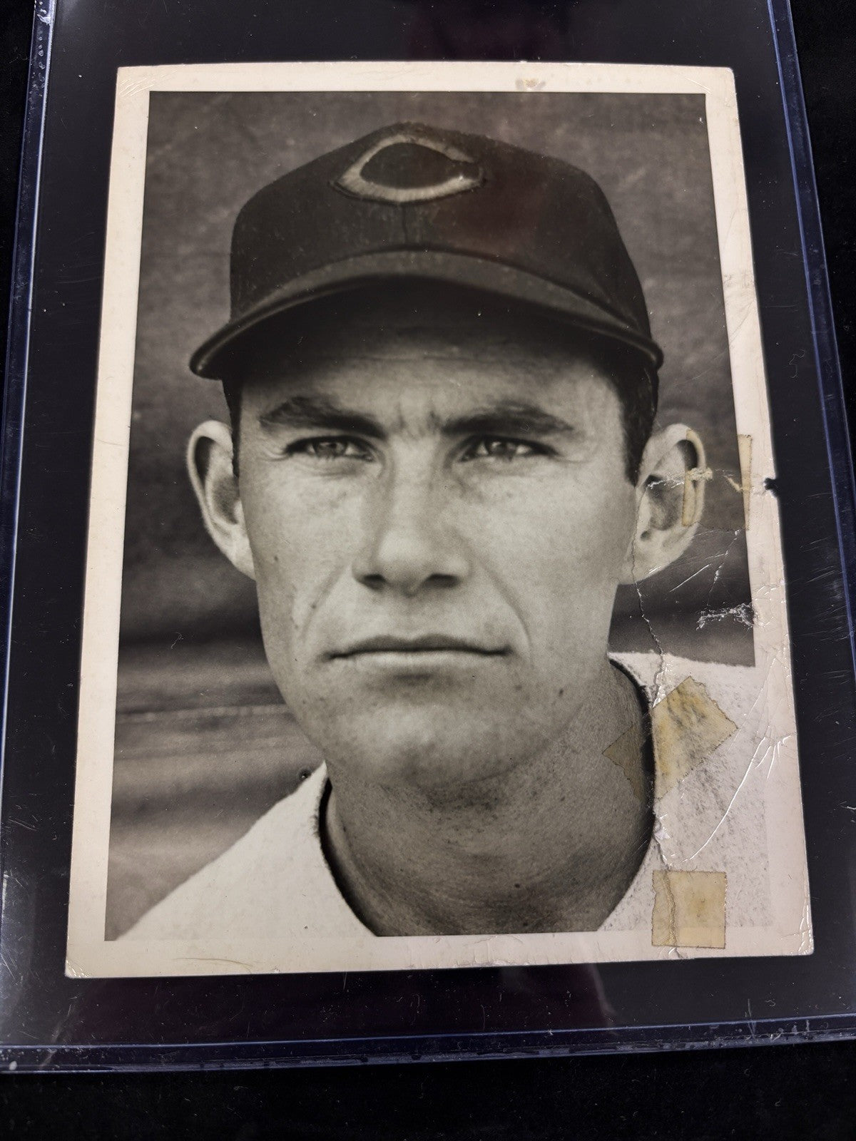 Joe Adcock Circa 1950’s Cincinatti Reds Team Issued Photo Ripped Taped ...