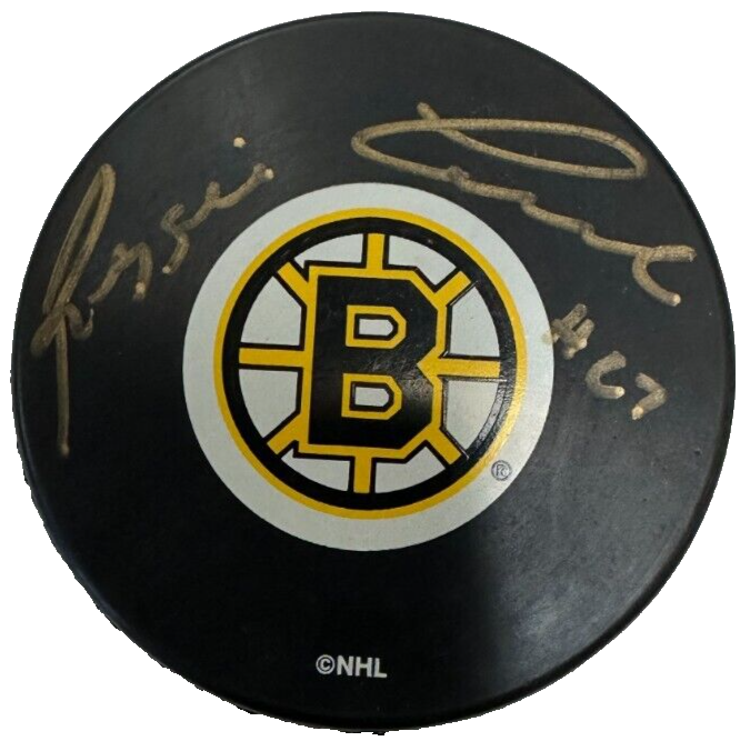 Reg Leach Autographed Boston Bruins Hockey Puck NHL – Phil and Cory ...
