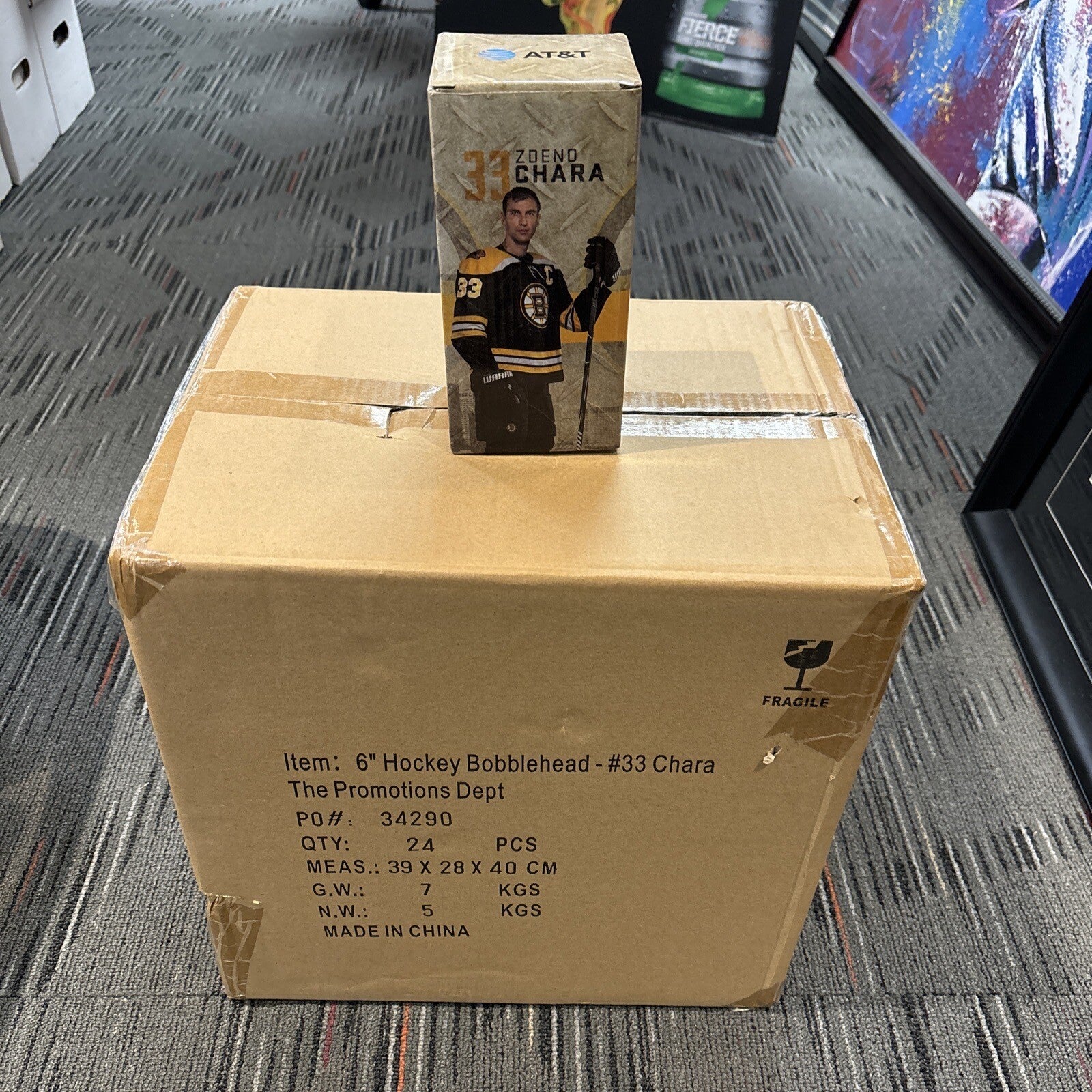 Bostons Team Zdeno Chara AT&T Promotional Stadium Bobble head Sealed C ...