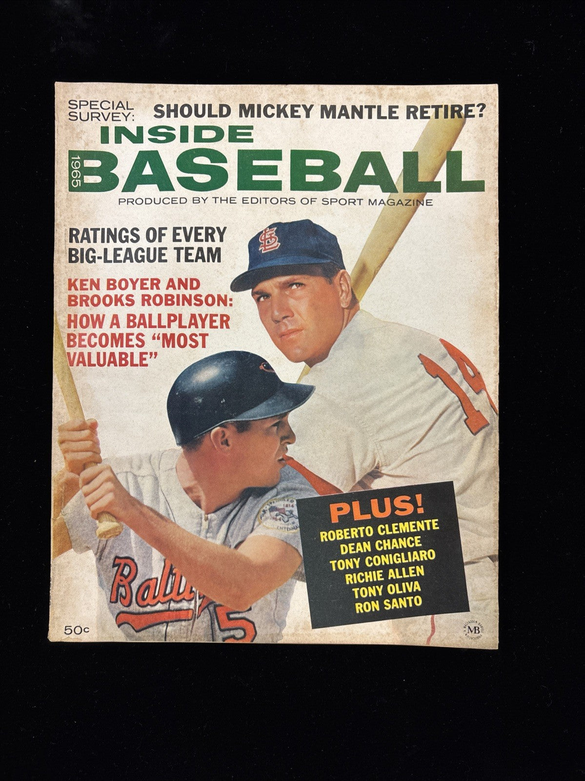1965 Inside Baseball Magazine Tony Oliva Twins / Richie Allen Phillies ...