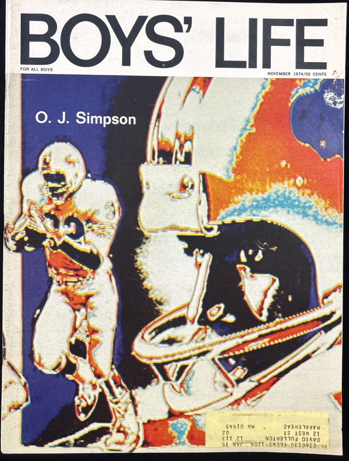 November 1974 Boys Life Magazine OJ Simpson – Phil and Cory Castinetti ...