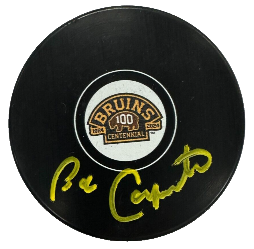 Bobby Carpenter Autographed Boston Bruins 100th Anniversary Hockey Puc ...